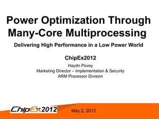 Power Optimization Through Manycore Multiprocessing Ppt