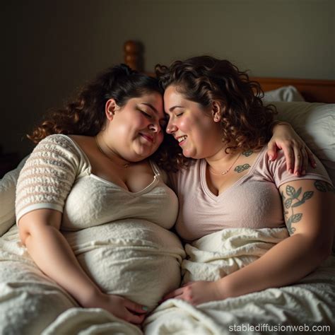 Obese Women Cuddling Stable Diffusion Online