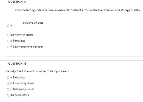 Solved Question Error Detecting Codes That Use An Extra Chegg