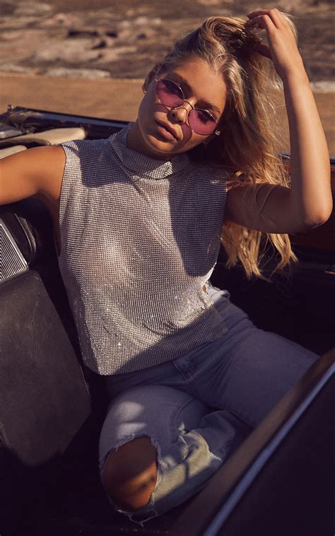 Dalena Top Sleeveless High Neck Mesh Chainmail Top In Silver Showpo