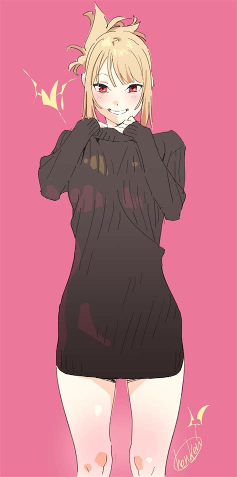 Safebooru 1girl Artist Name Asymmetrical Bangs Black Sweater Blonde