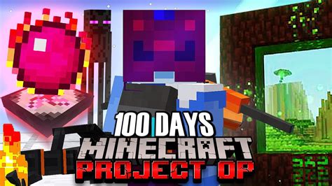 I Survived Days In Project Overpowered Skyblock In Minecraft YouTube