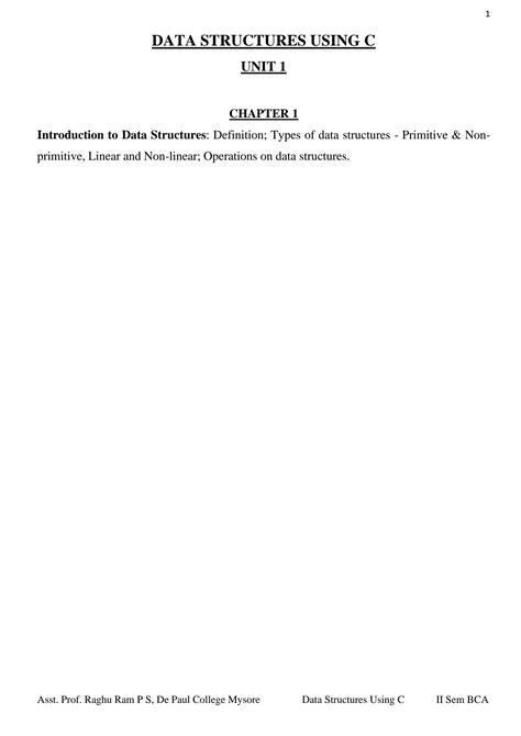 Solution Data Structures Unit Chapter Introduction To Data