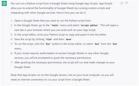 How To Run A Python Script From A Google Sheet