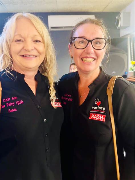 Sa Fellow Bashers Sonia And Treen From The Fairies Bash Car At The Dinner At The Pub Facebook