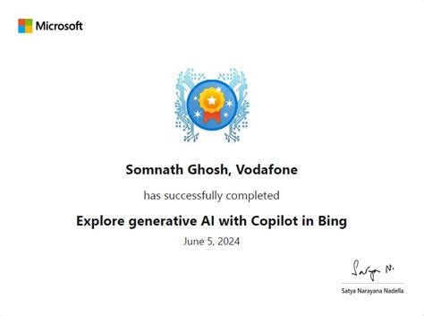 Somnath Ghosh On Linkedin Microsoft Gererative Copilot Certificate