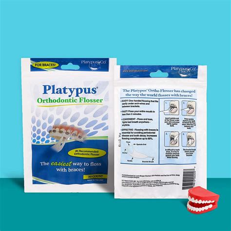 Platypus Orthodontic Flossers For Braces 30 Count Bag Pack Of 4