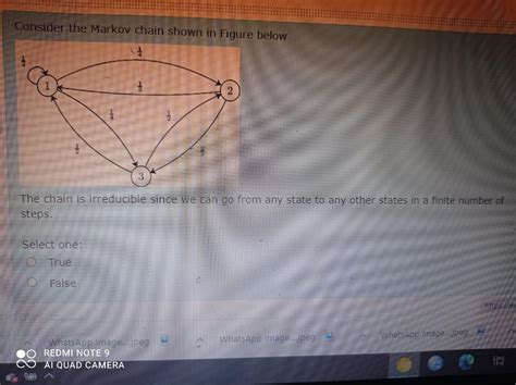Solved Consider The Markov Chain Shown In Figure Below It Chegg