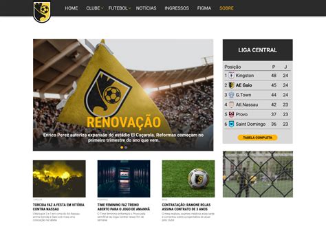 Github Wpcavalcanteae Gaio Ae Gaio é Um Site De Um Time De Futebol Fictício Com Uma Loja