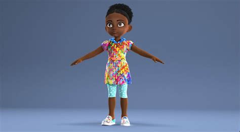 Remodel 3d Cartoon Character Rigging For Ue53d Carton Animation Pbr