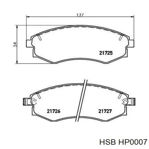 HP0007 HSB колодки тормозные передние дисковые