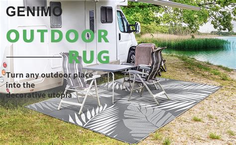 Genimo Outdoor Rug 9 X 12 Waterproof For Patios Clearance Reversible