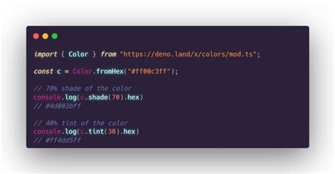 Pranev S S On Linkedin I Have Released V120 Of My Typescript Module Colors Heres Whats
