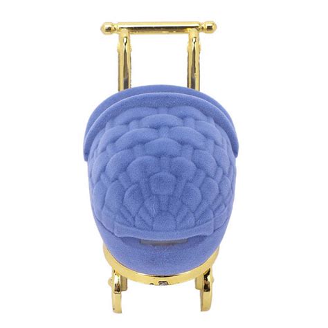 Badu Bg Витрина за бижута във формата на бебешка количка за сватбени кадифени пръстени Обеци