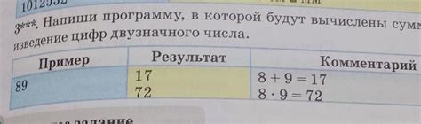 3 Напиши программу в которой будут вычислены сумма изведение цифр двузначного числа Пример