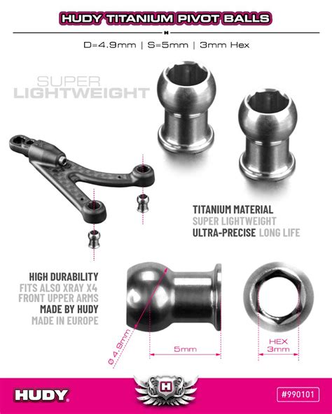 Hudy Titanium Pivot Balls Rc Car Action Radio Control News