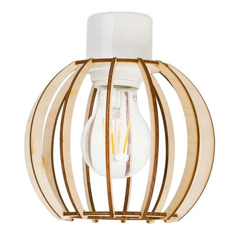 LAMPA sufitowa WISZĄCA ZWIS żyrandol loft DREWNO LedOne