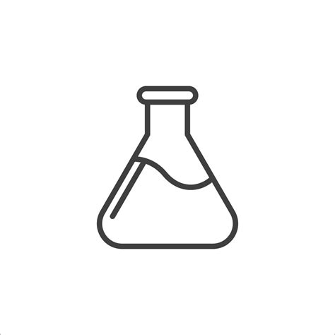 Vector Sign Of The Flask Symbol Is Isolated On A White Background