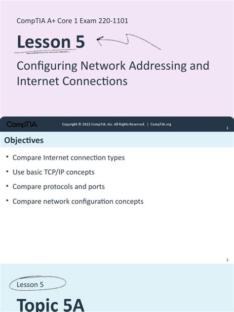 Lesson 5 Configuring Network Addressing And Internet Connections Pdf