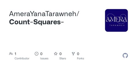Github Amerayanatarawnehcount Squares