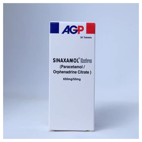 Sinaxamol Extra Tablets 30s — Dvago®
