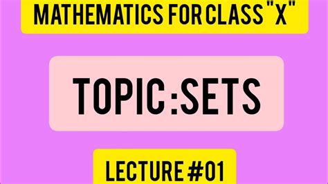 introduction to sets 9 and matric class chapter 1 finite sets