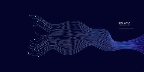 Abstract Big Data Flow Technology Background Vector Illustration In Concept Of Technology