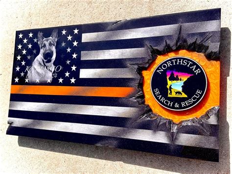 Search And Rescue Sar American Flag Customizable Handmade Made To