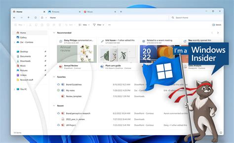 Nowy Widok główny Eksploratora plików w Windows 11 build 23475 w Dev