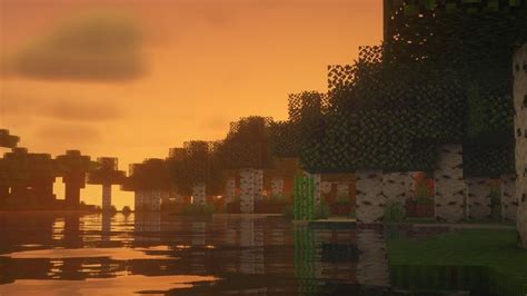 Minecraft Sunset With Bsl Shaders