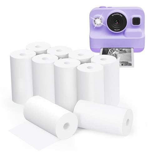Anchioo Zero Ink 감열지 즉석 인쇄 카메라 Hd 영수증 용지 세트 휴대용 리필 10장 티몬