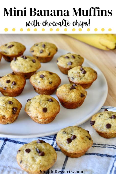 Mini Banana Chocolate Chip Muffins