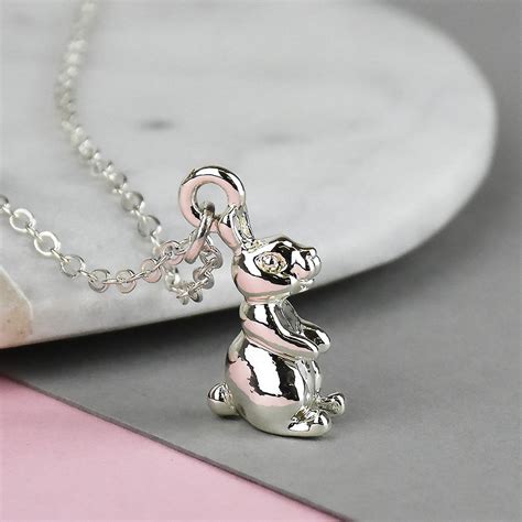 Bunny Rabbit Charm Necklace By Ellie Ellie