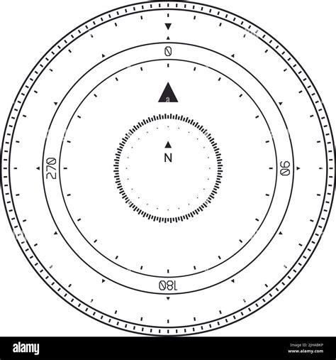 An Illustration Of A Rotary Dial Compass Or A Speedometer Against The