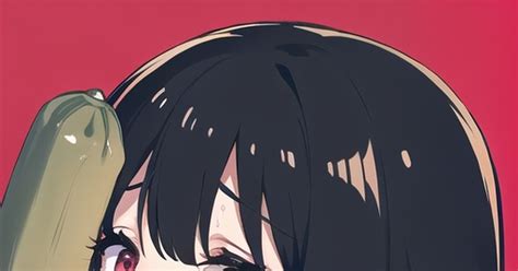 キュウリ 黒色長髪女子「美味しいそうなキュウリ漬け」 日向あすかのイラスト Pixiv