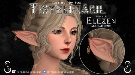 Tistelfjäril F Elezen earrings The Glamour Dresser Final Fantasy