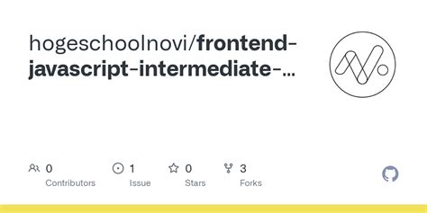 Github Hogeschoolnovifrontend Javascript Intermediate Functions
