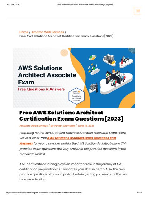 aws solutions architect associate exam questions 2023 pdf