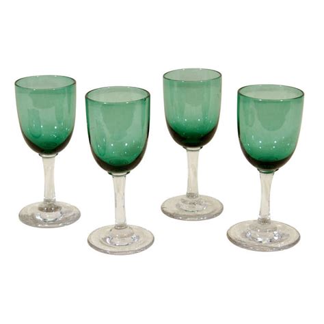 Set Of 4 Victorian Sherry Glasses England Late 19th Century At 1stdibs