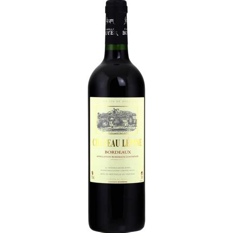 Vin Rouge Bordeaux Chateau Lepine La Bouteille De 75cl à Prix Carrefour