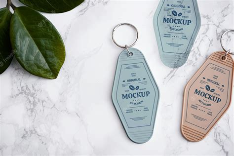 Premium Psd Metallic Keychain With Ring