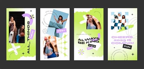 Free Vector Gradient Bold Graphics Instagram Design