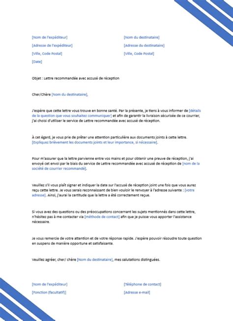 Modèles Lettres de Recommandation Gratuites modifiables