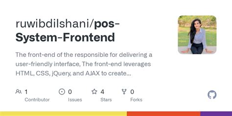 github ruwibdilshani pos system frontend