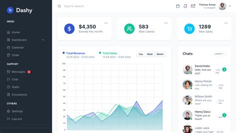 dashy tailwind css dashboard template tailgrids