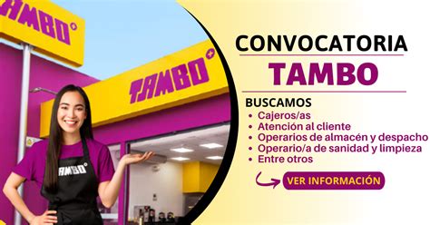 Nuevas Y Atractivas Plazas En Tiendas TAMBO CompuTrabajos