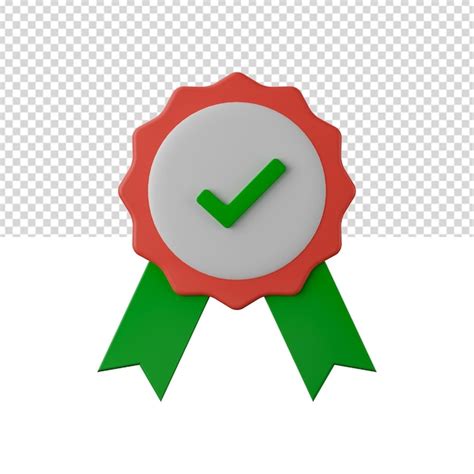 Premium Psd Approved Sertified Mark 3d Illustration Quality Control