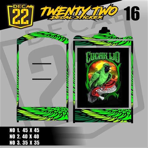 Jual Stiker Decal Kandang Ebod Kotak Dekal Sangkar Burung Kotak Model