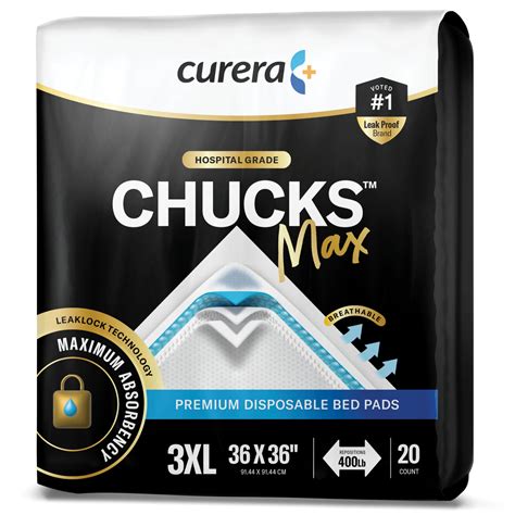Buy Chucks Max Hospital Bed Pads Disposable Adult 36 X 36 Breathable