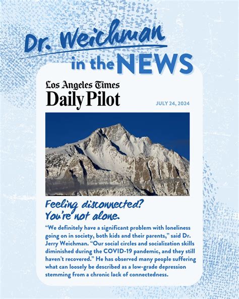 Jerry Weichman Ph D On Linkedin Feeling Disconnected Youre Not